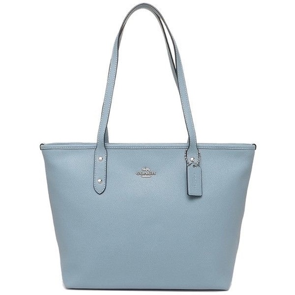 Coach | Bags | Coach Nwt Baby Blue Leather Tote Bag | Poshmark